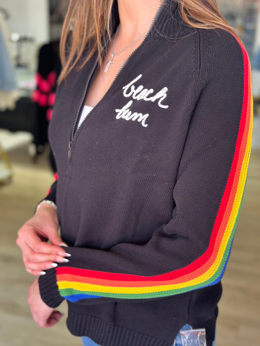 Black Beach Bum 1/2 Zip – ShopGorgeousThings