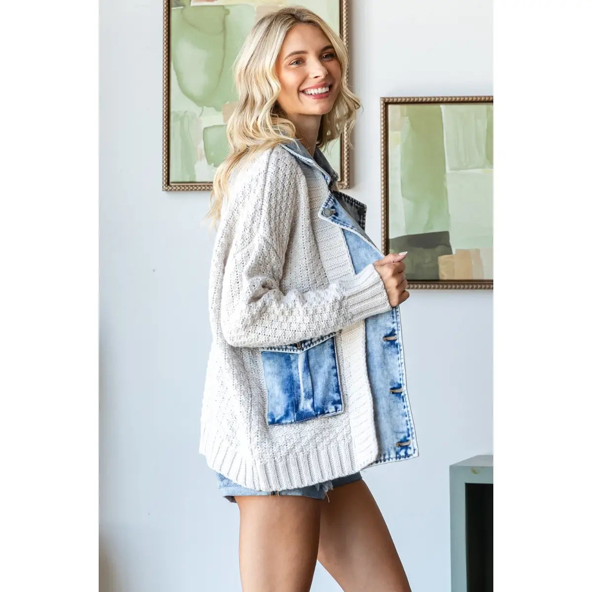 KNIT BODY DENIM LAYERED JACKET – ShopGorgeousThings