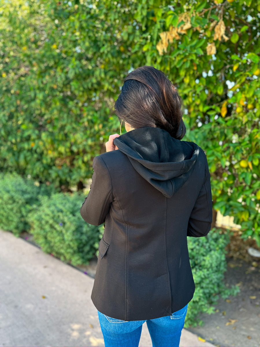 Helen Double Breasted Blazer in Black & Black – ShopGorgeousThings