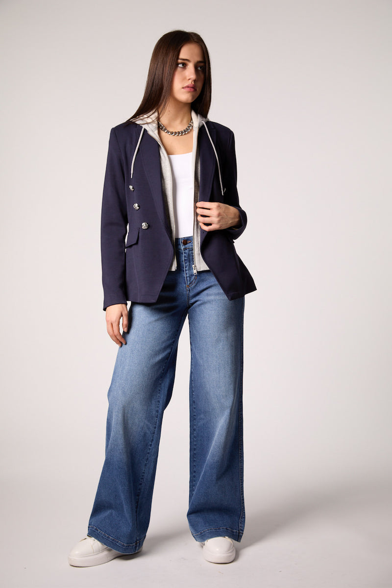 Helen Double Breasted Blazer in Navy and Heather – ShopGorgeousThings